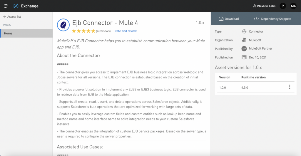 Plekton EJB Connector for Mule Support | PlektonLabs